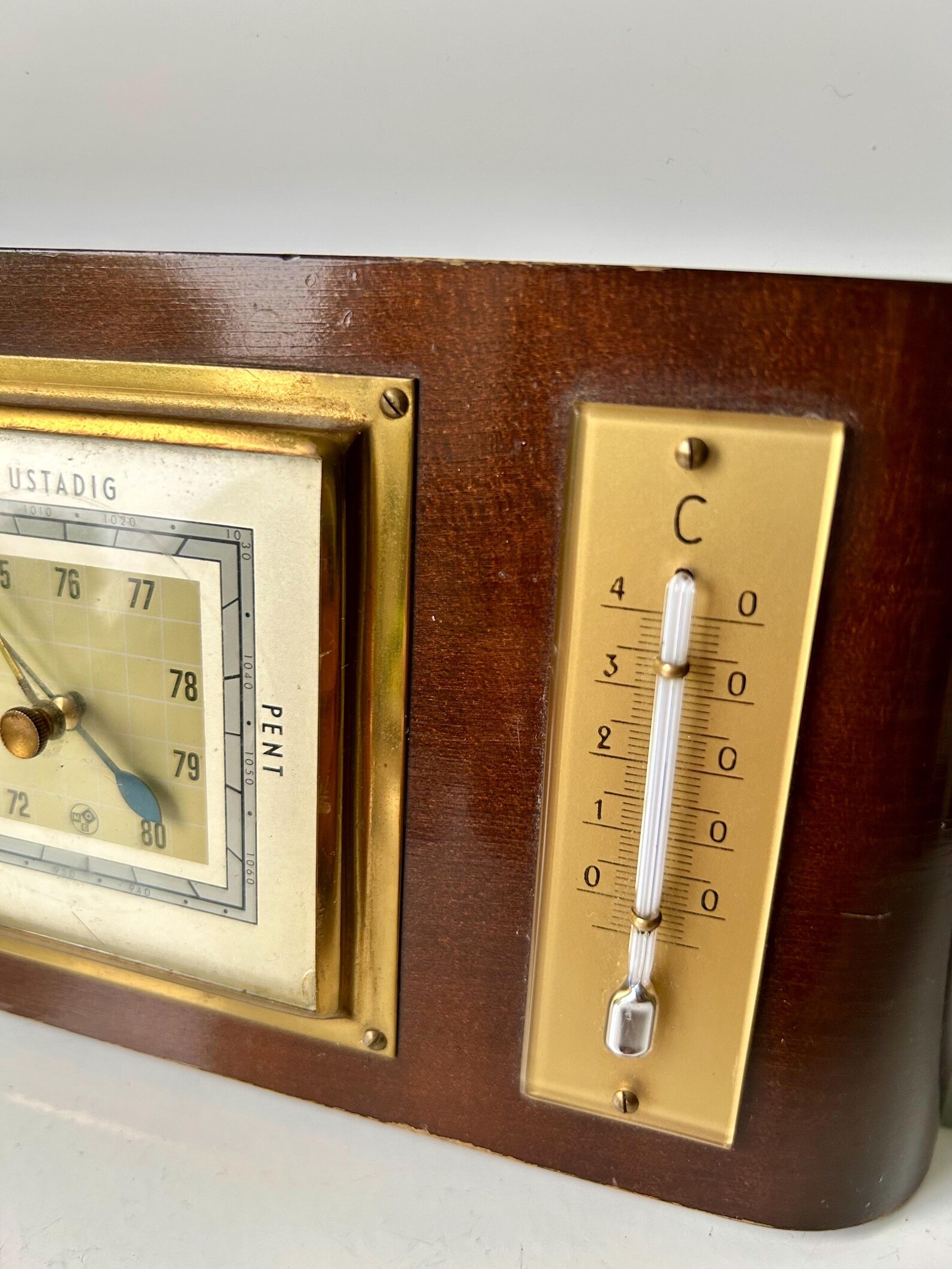 Vintage Barometer and Thermometer Made in Germany Weather Home Station ...