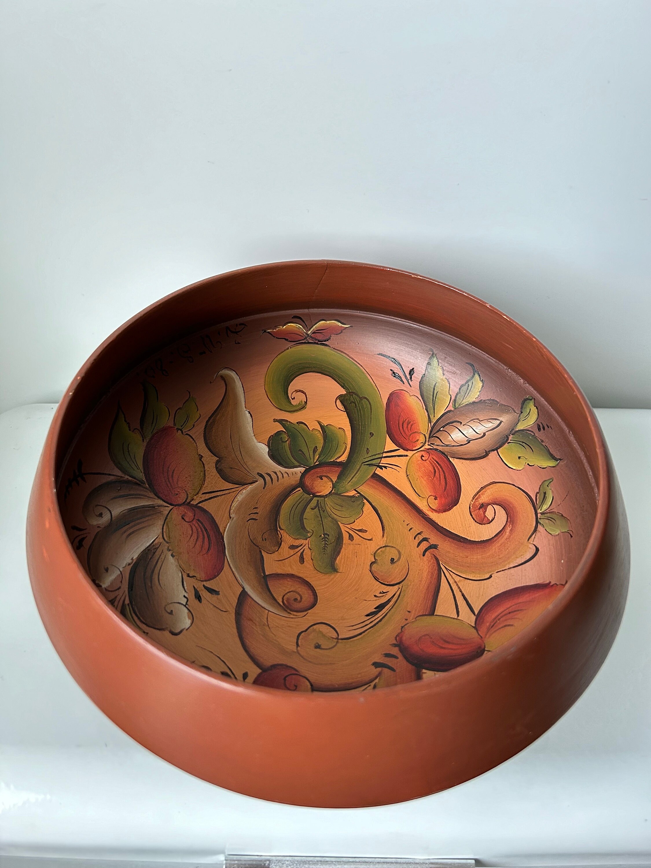 Norwegian Rosemaling Bowl Vintage Handmade Bowl Folk Art of Norway Hand ...