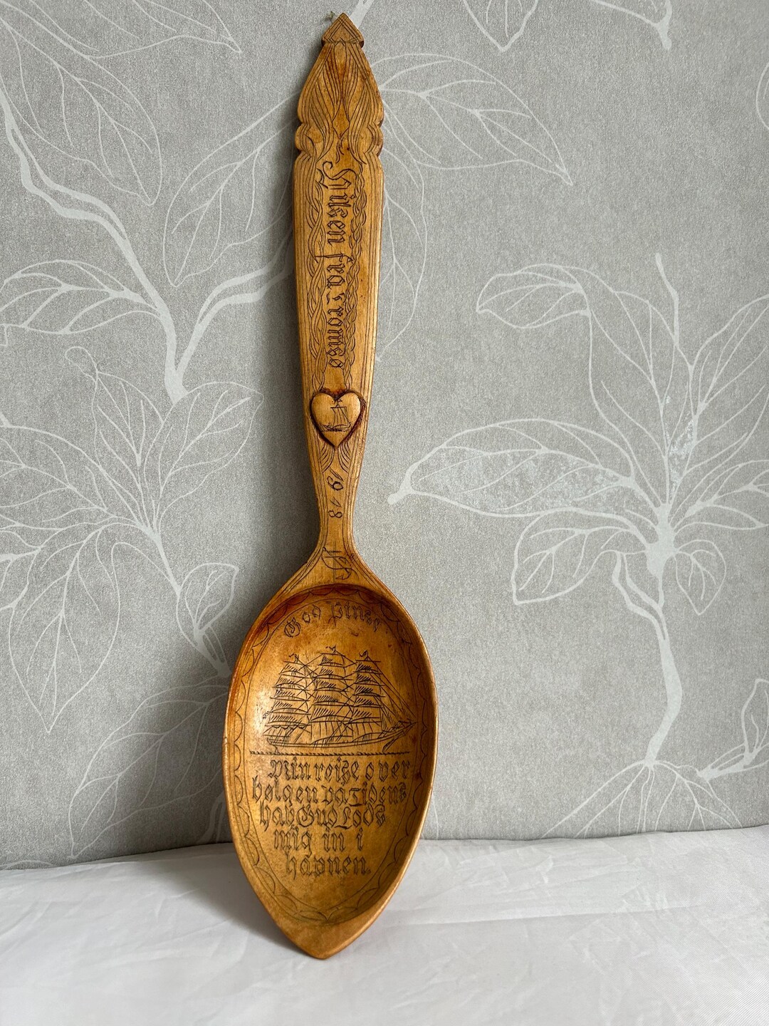 Antique Hand Carved Wooden Spoon Norwegian Handmade Old Food Spoon - Etsy