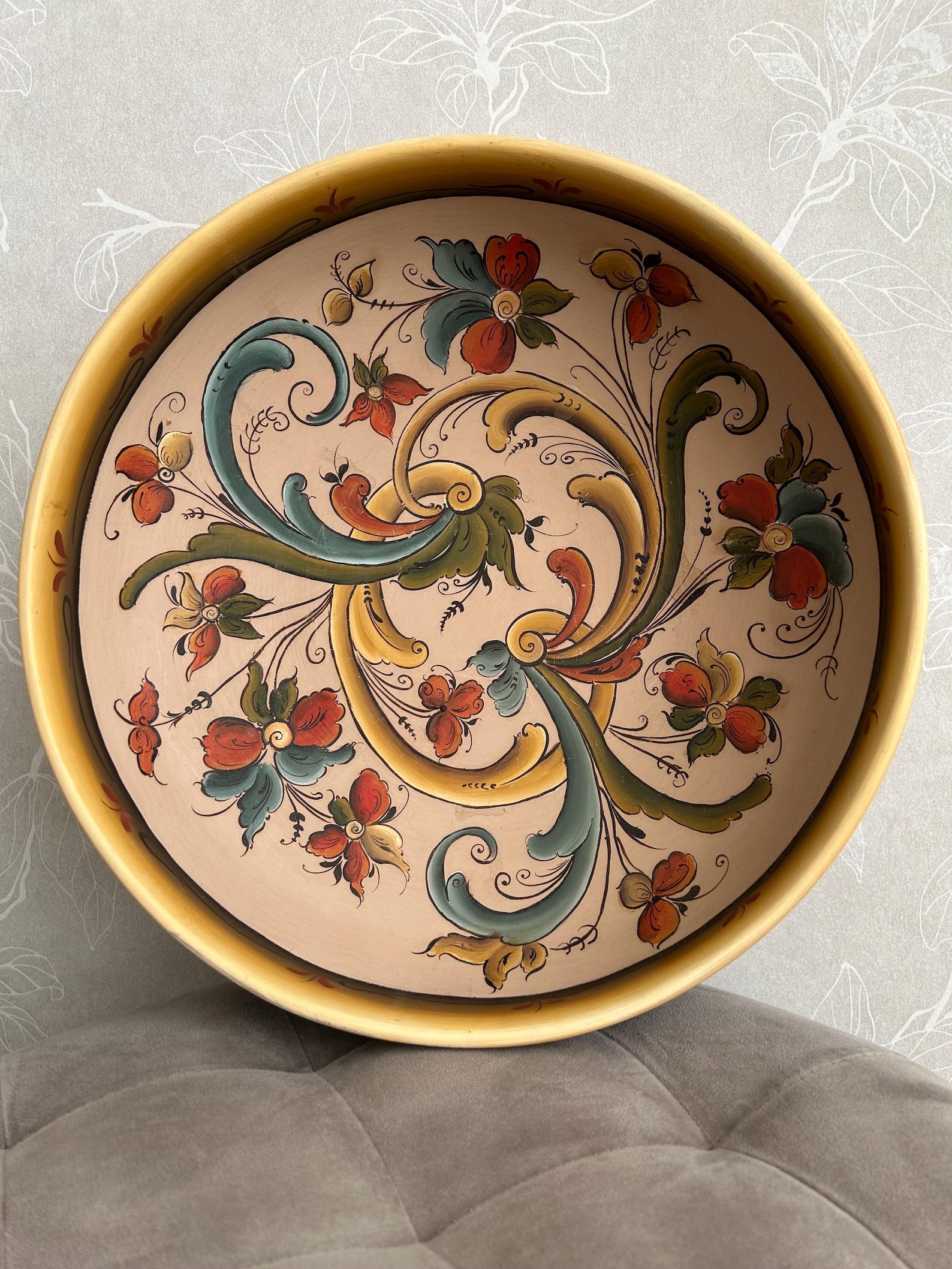 Norwegian Vintage Rosemaling Bowl Handmade Bowl Folk Art of Norway - Etsy