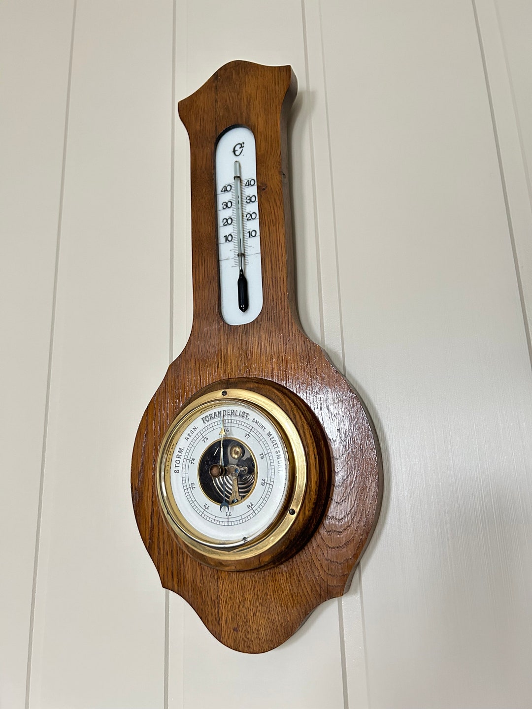 Vintage Barometer Wall Decoration Hygrometer Wall Hanging Weather ...