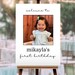 Editable Birthday Welcome Sign, Photo Minimalist Welcome Poster Board ...