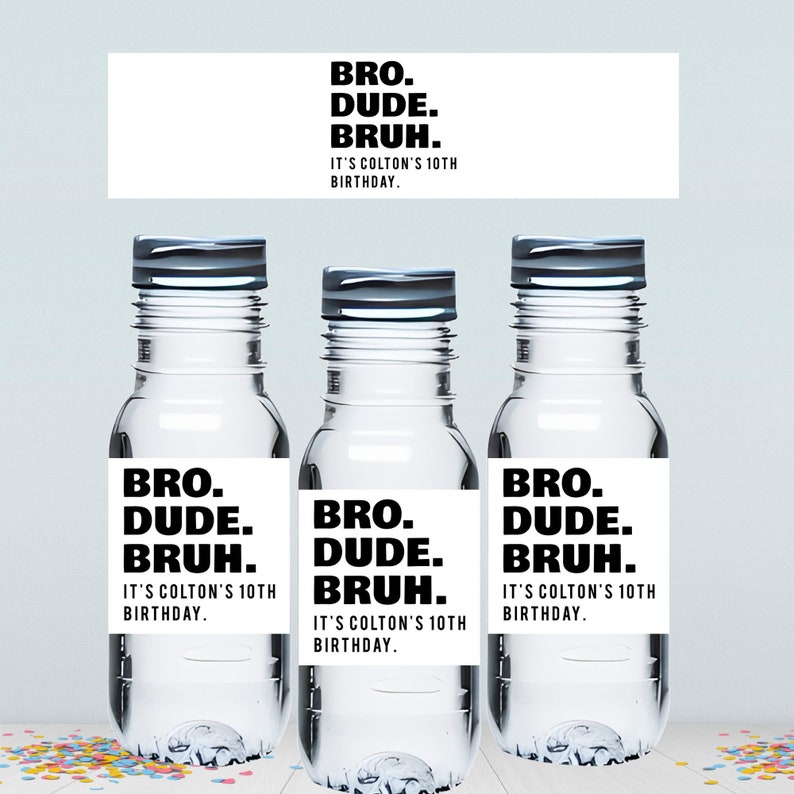 Editable Bruh It's My Birthday Welcome Sign, Bro Dude Bruh Decorations ...