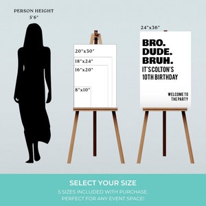 Editable Bruh It's My Birthday Welcome Sign, Bro Dude Bruh Decorations ...