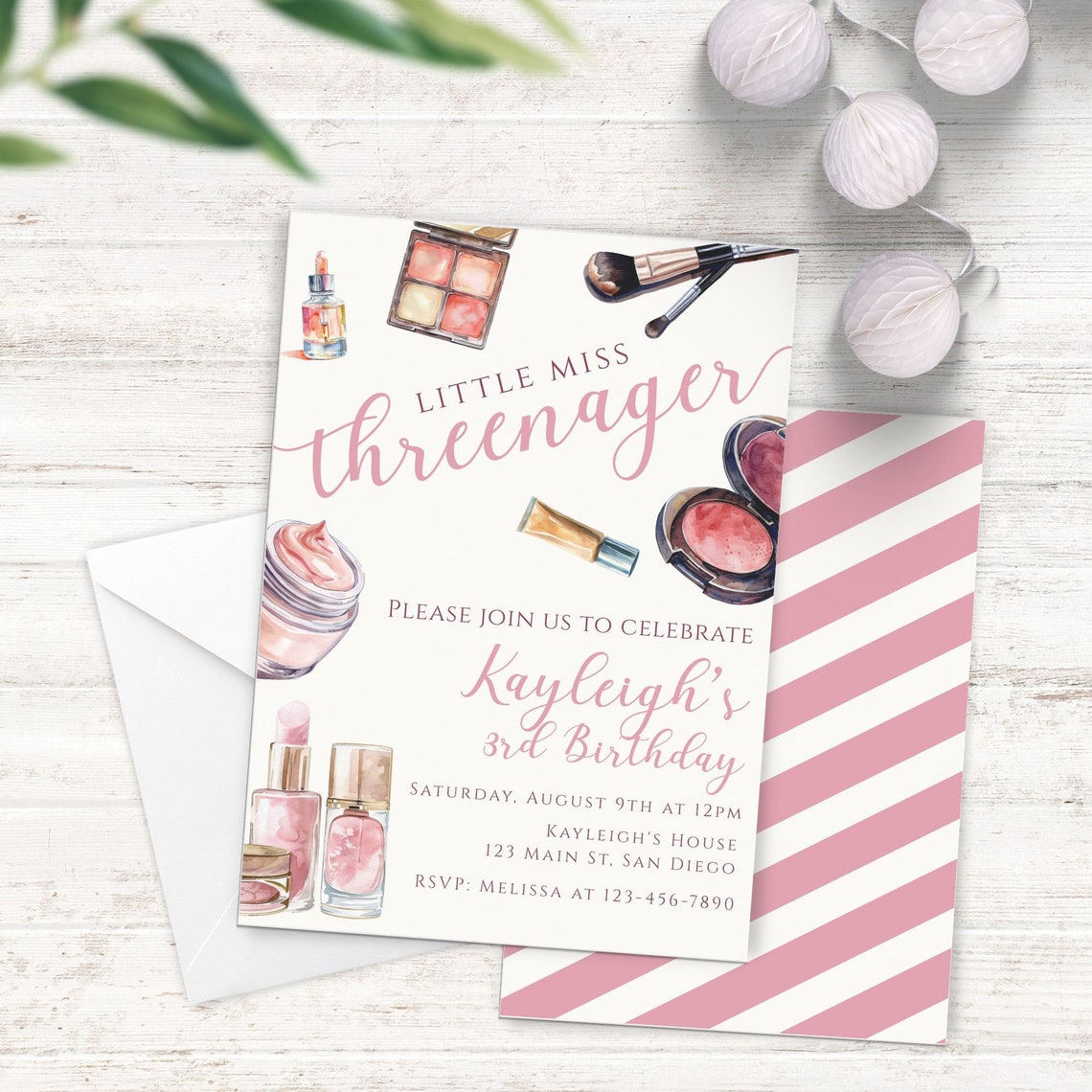 Editable Threenager Welcome Sign, Little Miss Threenager Birthday ...