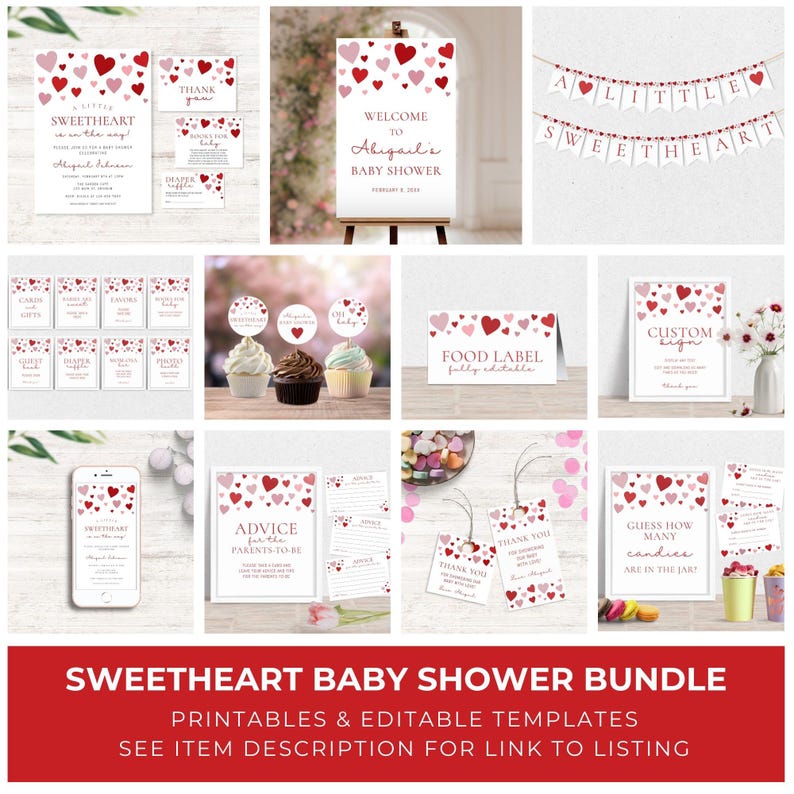 Editable Food Label, Valentine's Day Party Custom Food Tent Card ...