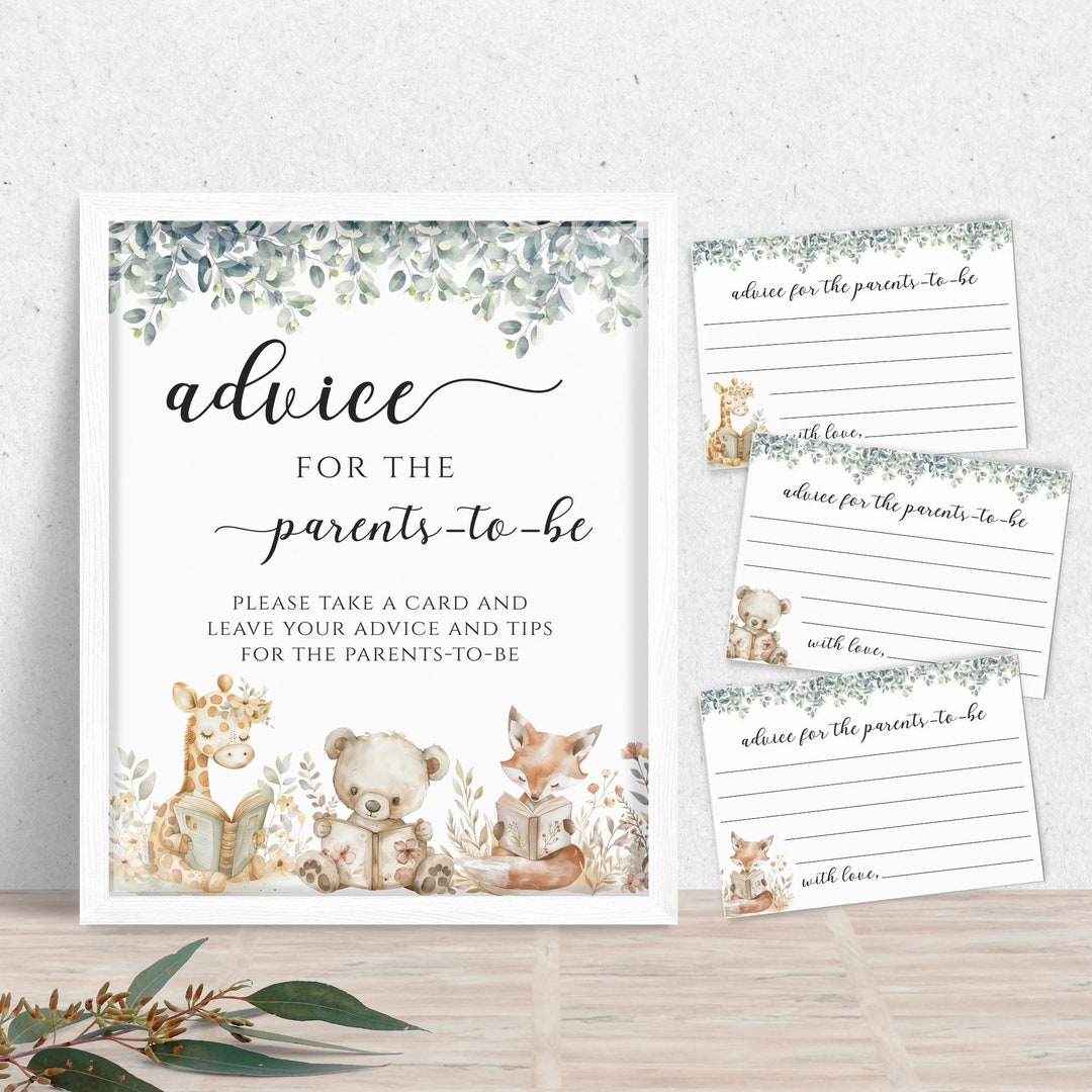 New Chapter Baby Shower Advice for the Parents-to-be Sign, Storybook ...