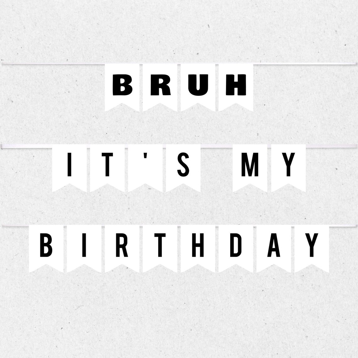 Bruh Gable Box Label Sticker, Bruh Birthday Party Favor Box, Bruh It's ...