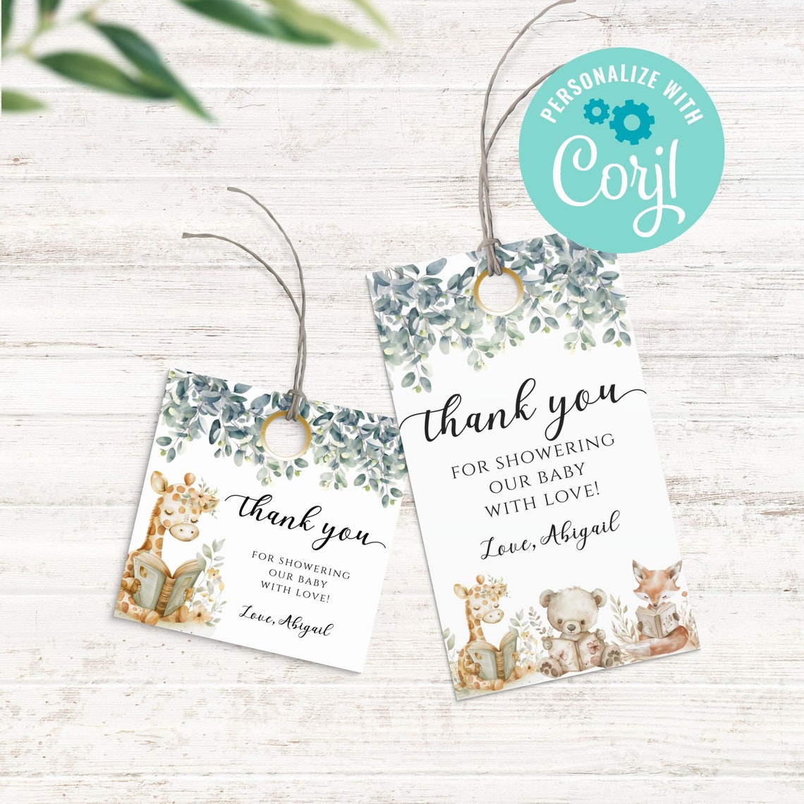 EDITABLE New Chapter Favor Tags, Storybook Baby Shower Thank You Gift ...