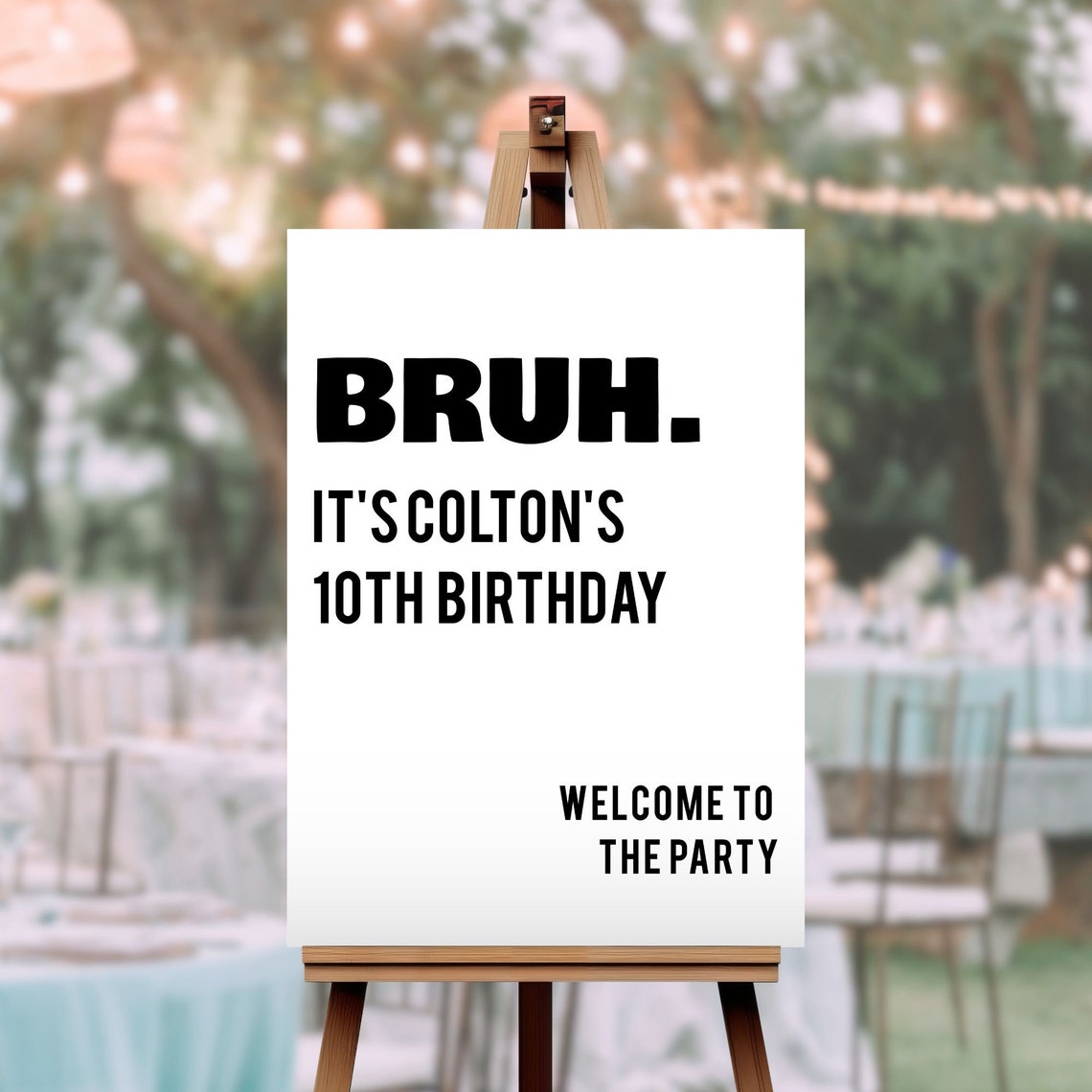 Editable BRUH Food Tent Card, Custom Food Labels, Bruh Birthday Tented ...