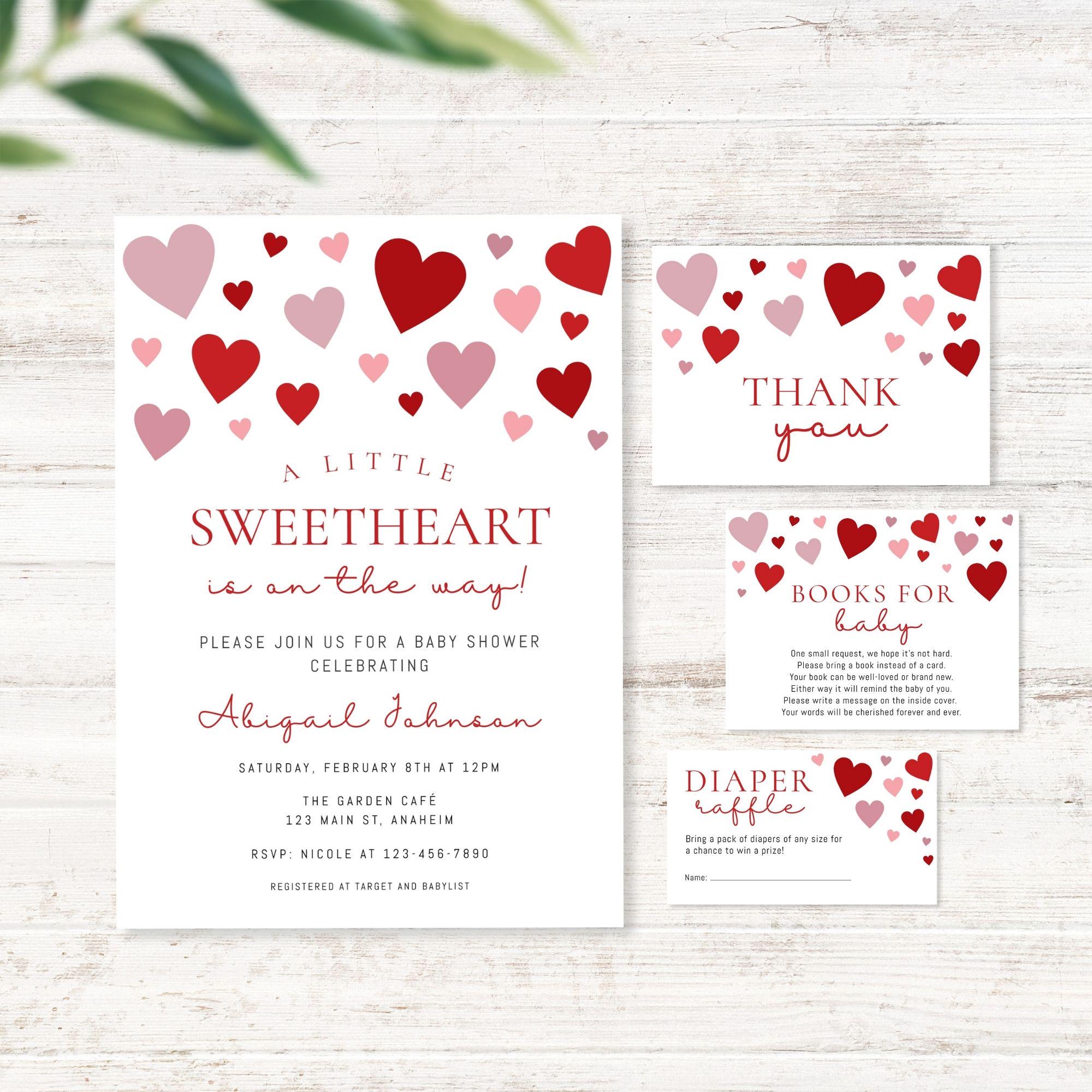 Sweetheart Theme Photo Booth Sign, Valentine Hearts Baby Shower Decor ...