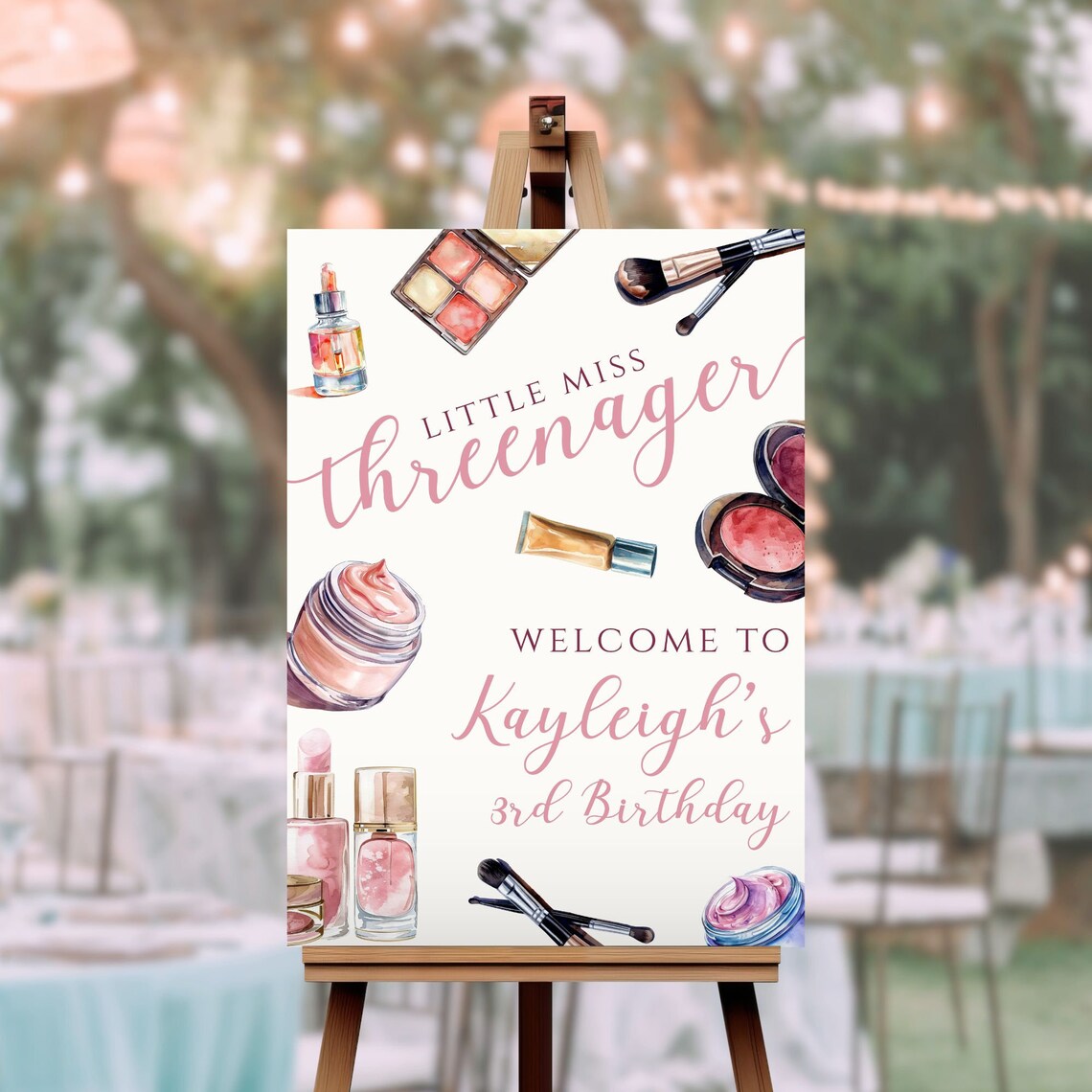 Threenager Birthday Sign Bundle, Little Miss Threenager Party Birthday ...