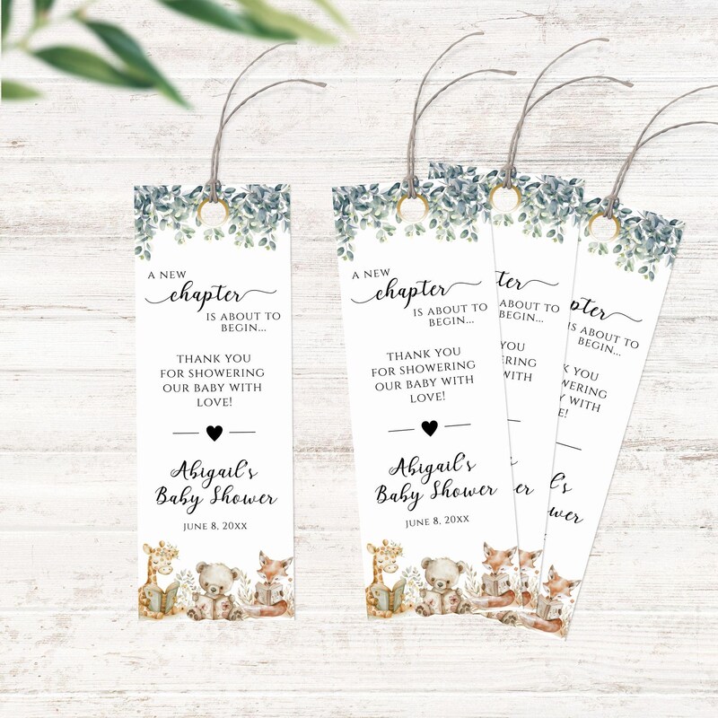 Baby Shower Bookmark - Etsy
