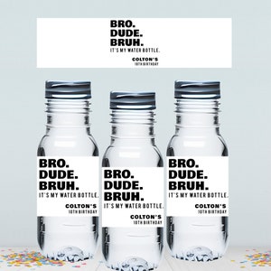 Bruh Gable Box Label Sticker, Bruh Birthday Party Favor Box, Bruh It's ...