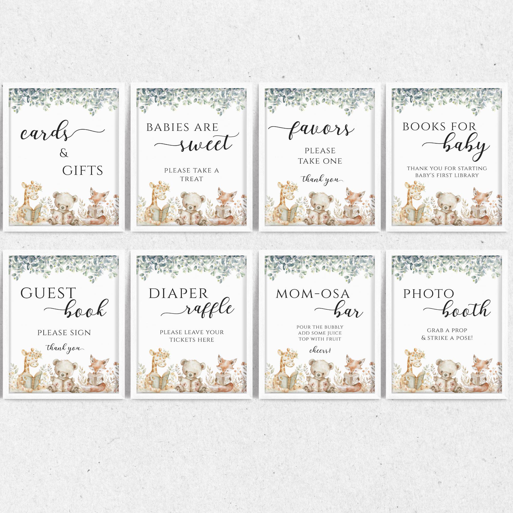 New Chapter Baby Shower Advice for the Parents-to-be Sign, Storybook ...