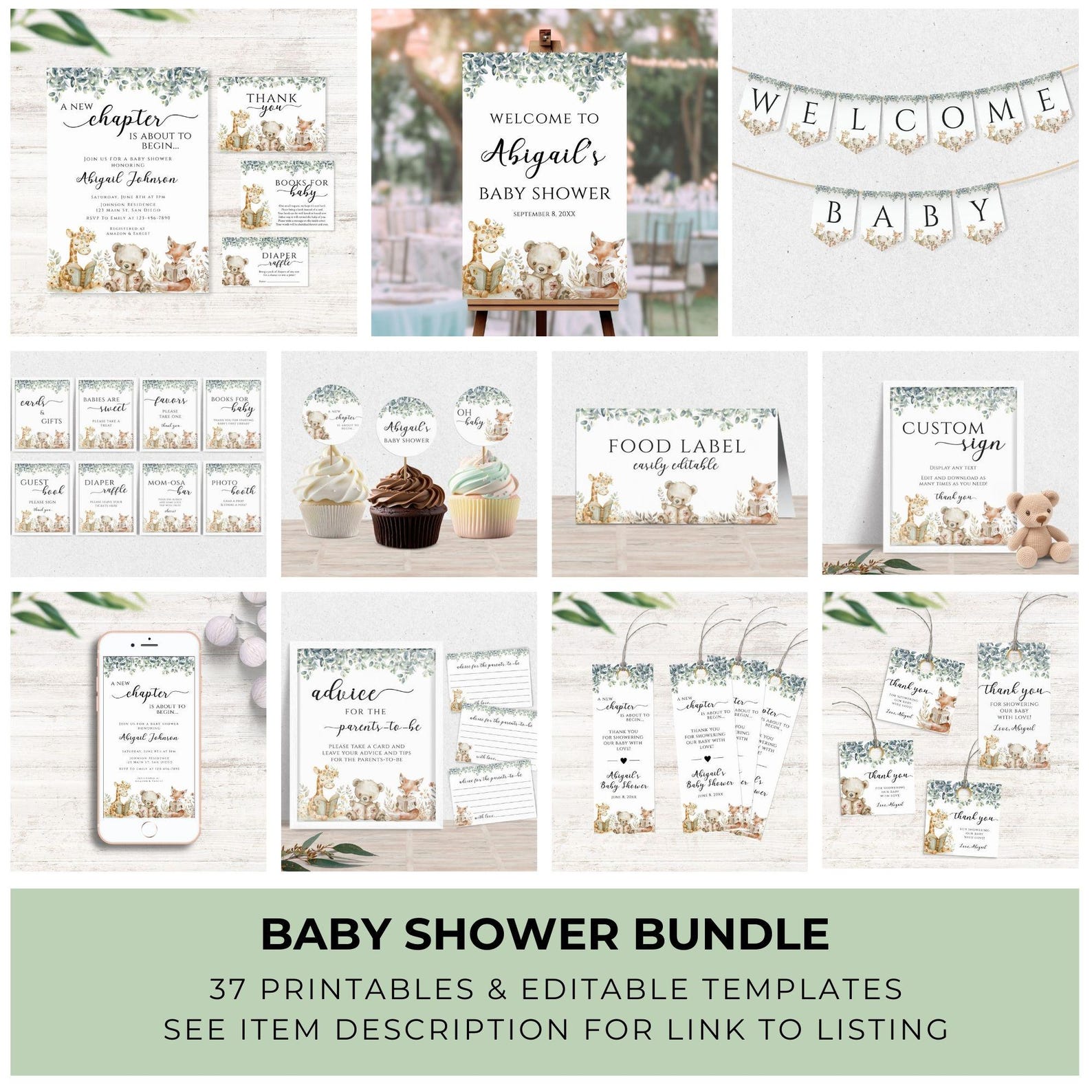 New Chapter Baby Shower Advice for the Parents-to-be Sign, Storybook ...