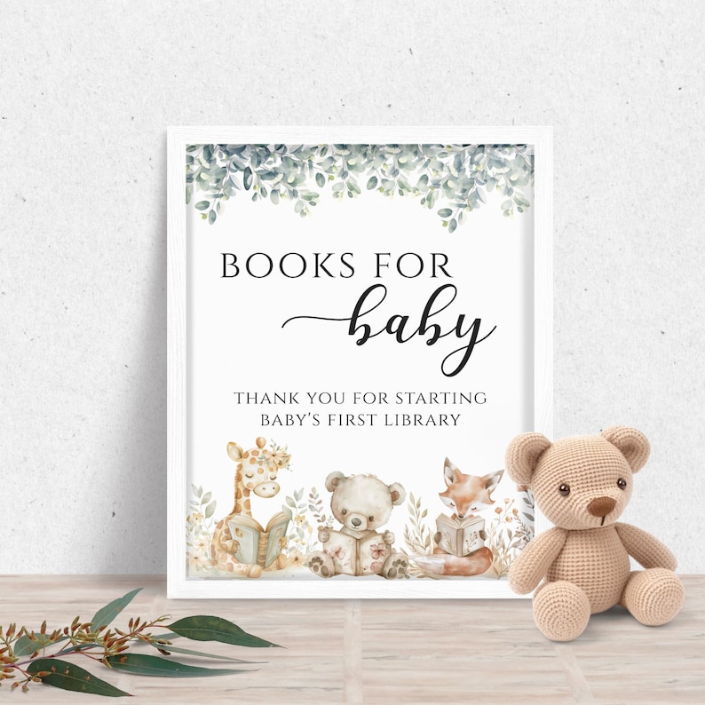 New Chapter Book Baby Shower Books for Baby Sign, Storybook Baby's ...