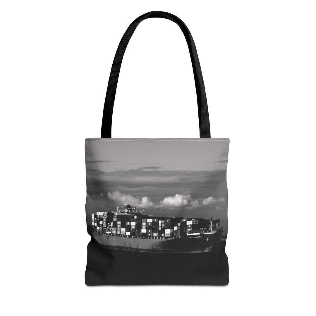 Urban Tote Bag - Variable Sizes - Monochrome Ship - Etsy