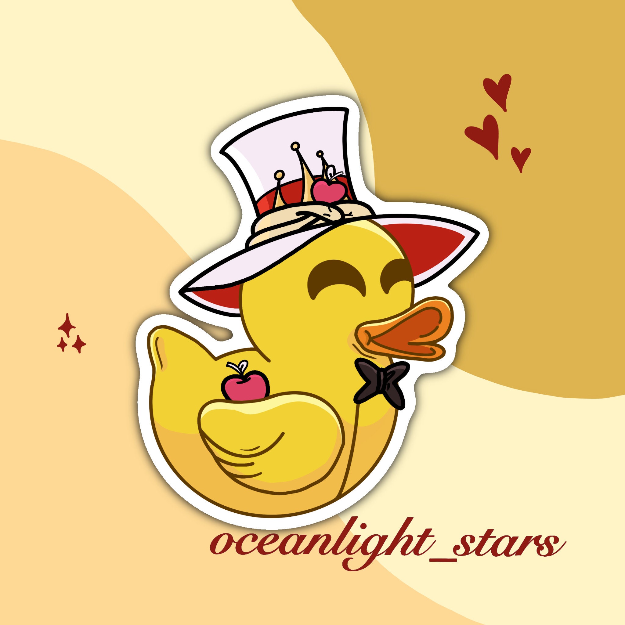 Lucifer Duck Sticker Hazbin Hotel Etsy