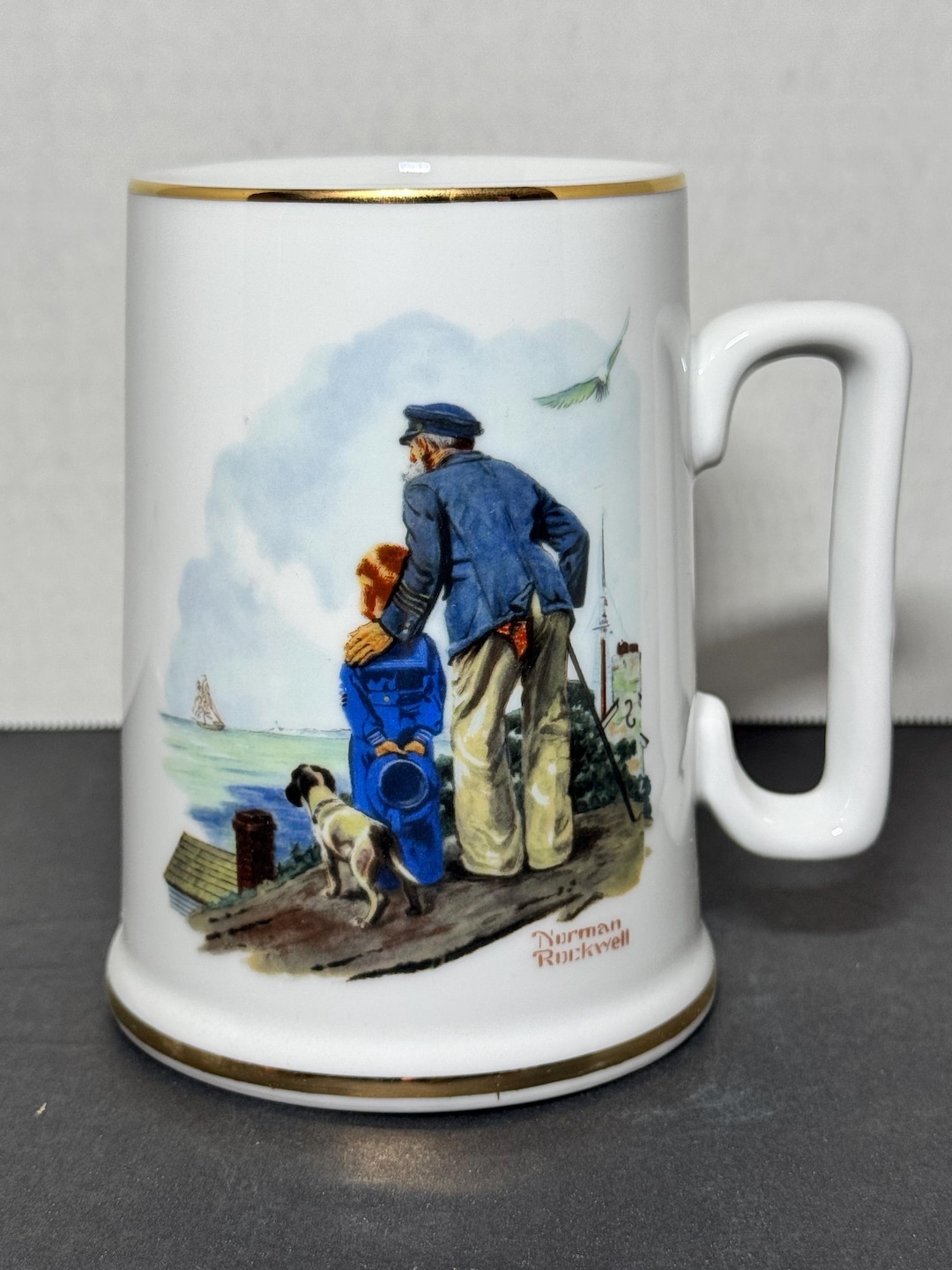 Norman Rockwell / Long John Silvers Edition Mug “looking Out to Sea” - Etsy