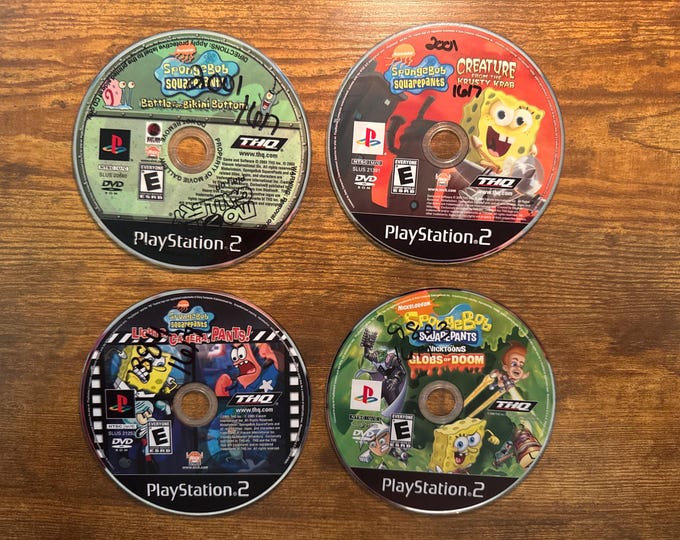 PS2 - Spongebob 4 Game Bundle - Etsy