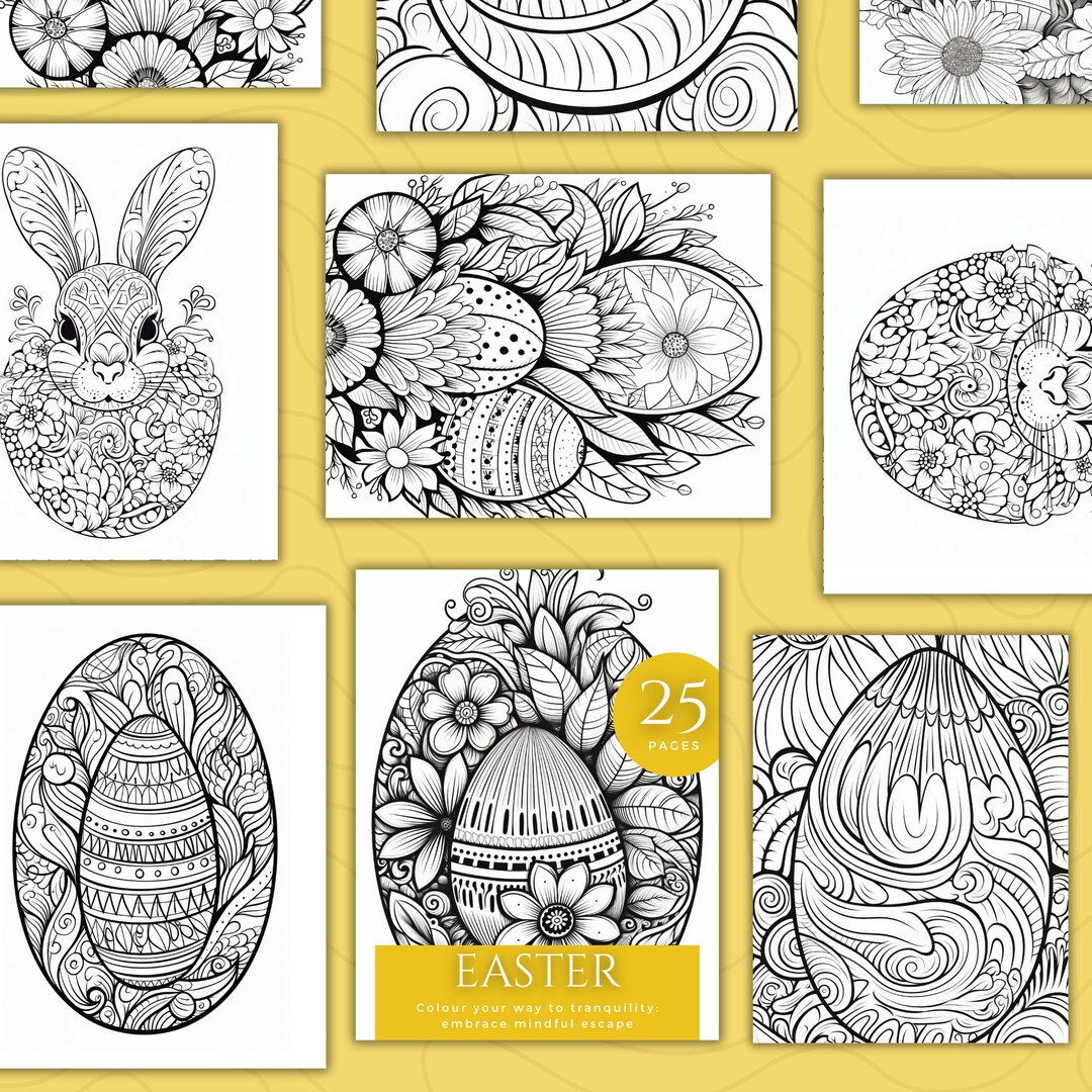 Easter Colouring Pages for Mindfulness, Self Care and Mental Health ...