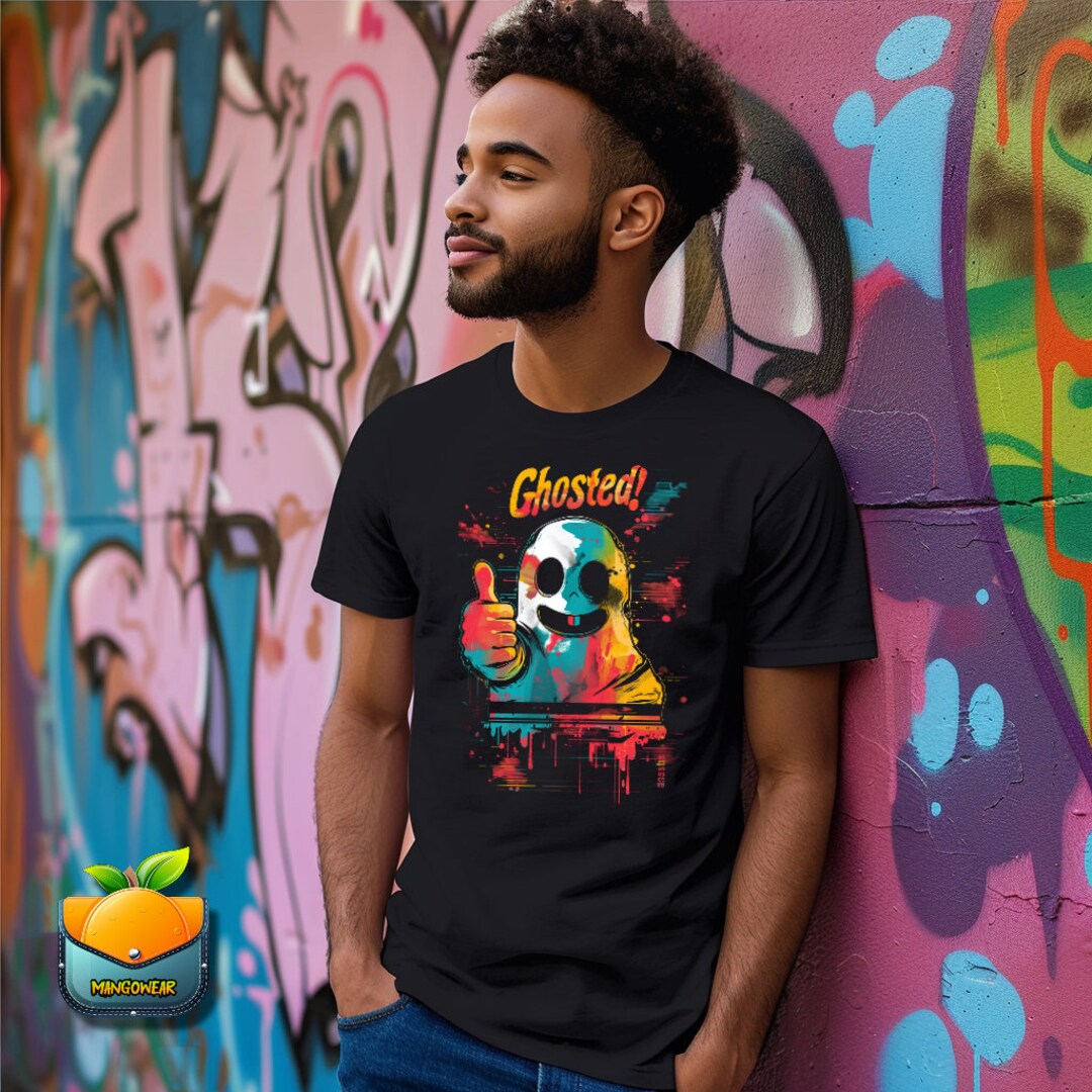 Funny Meme T-shirt Ghosted Gen Z Slang Shirt Y2k Glitch Style Trending ...