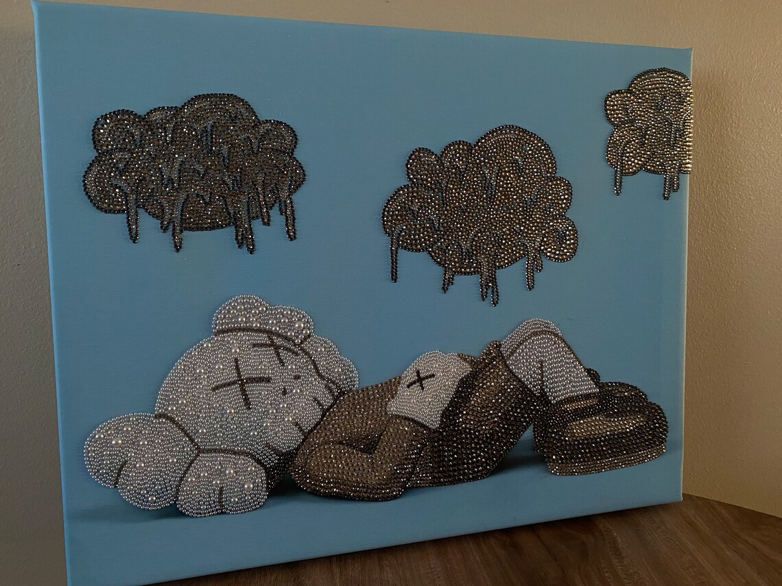 11x14 KAWS With Drippy Clouds - Etsy