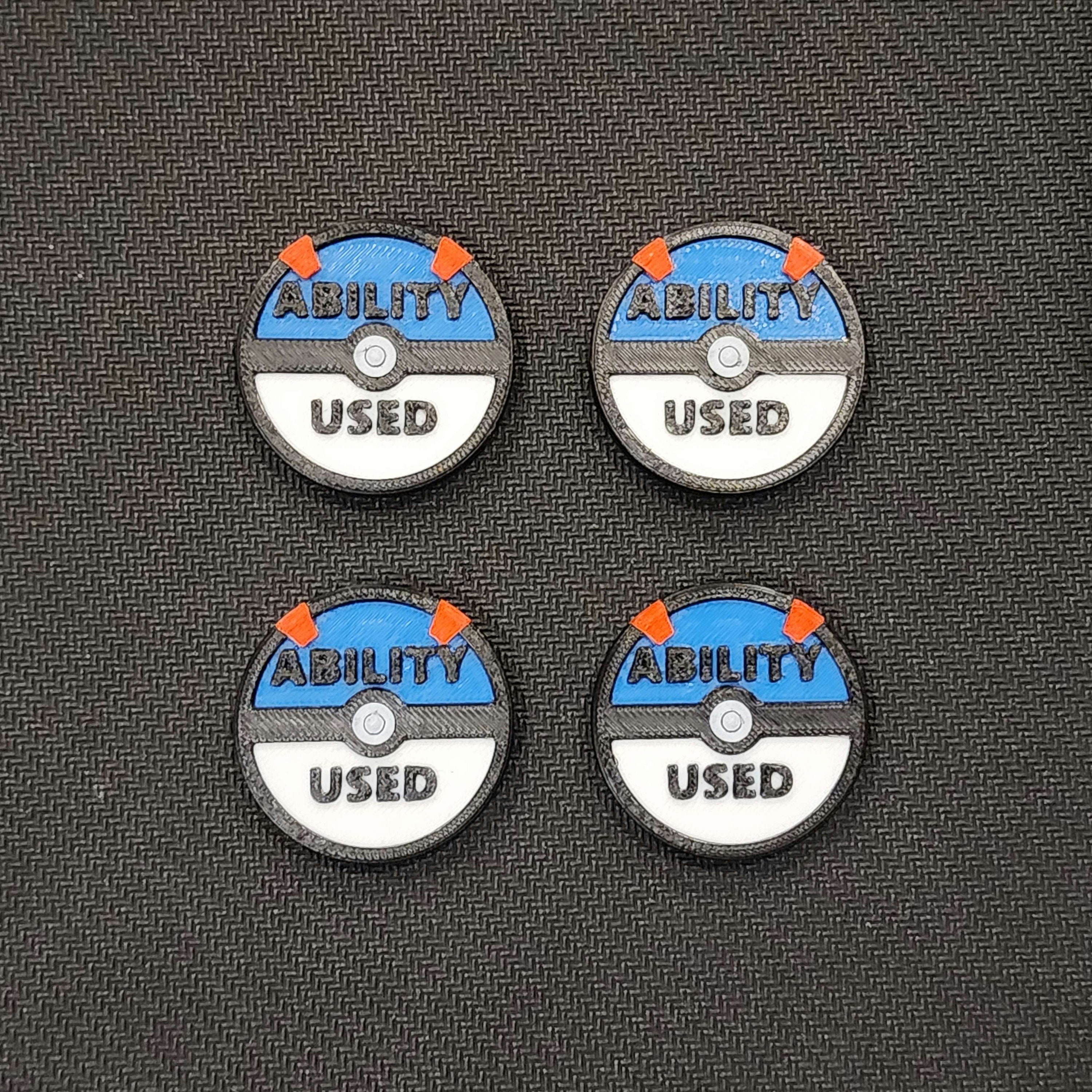 Set of 4 - Pokemon Markers: Poke Great Ultra Master Ball TCG Ability ...