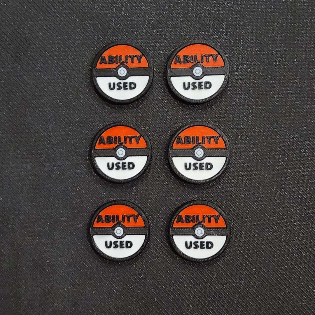Set of 6 Pokemon Markers: Poke Great Ultra Master Ball TCG Ability Used ...