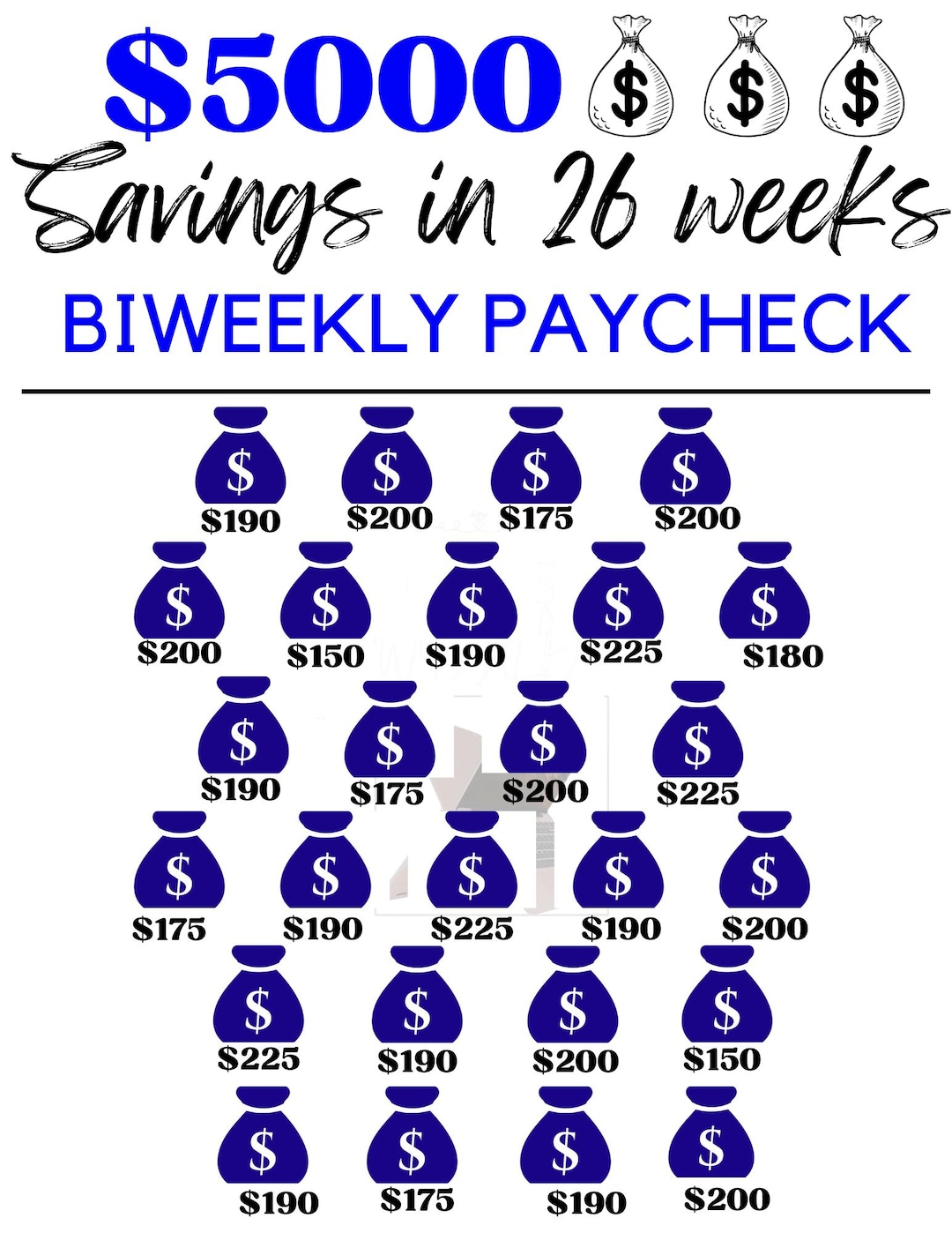 Budget Sheet 5K Savings Challenge *NEW COLOR* - Etsy