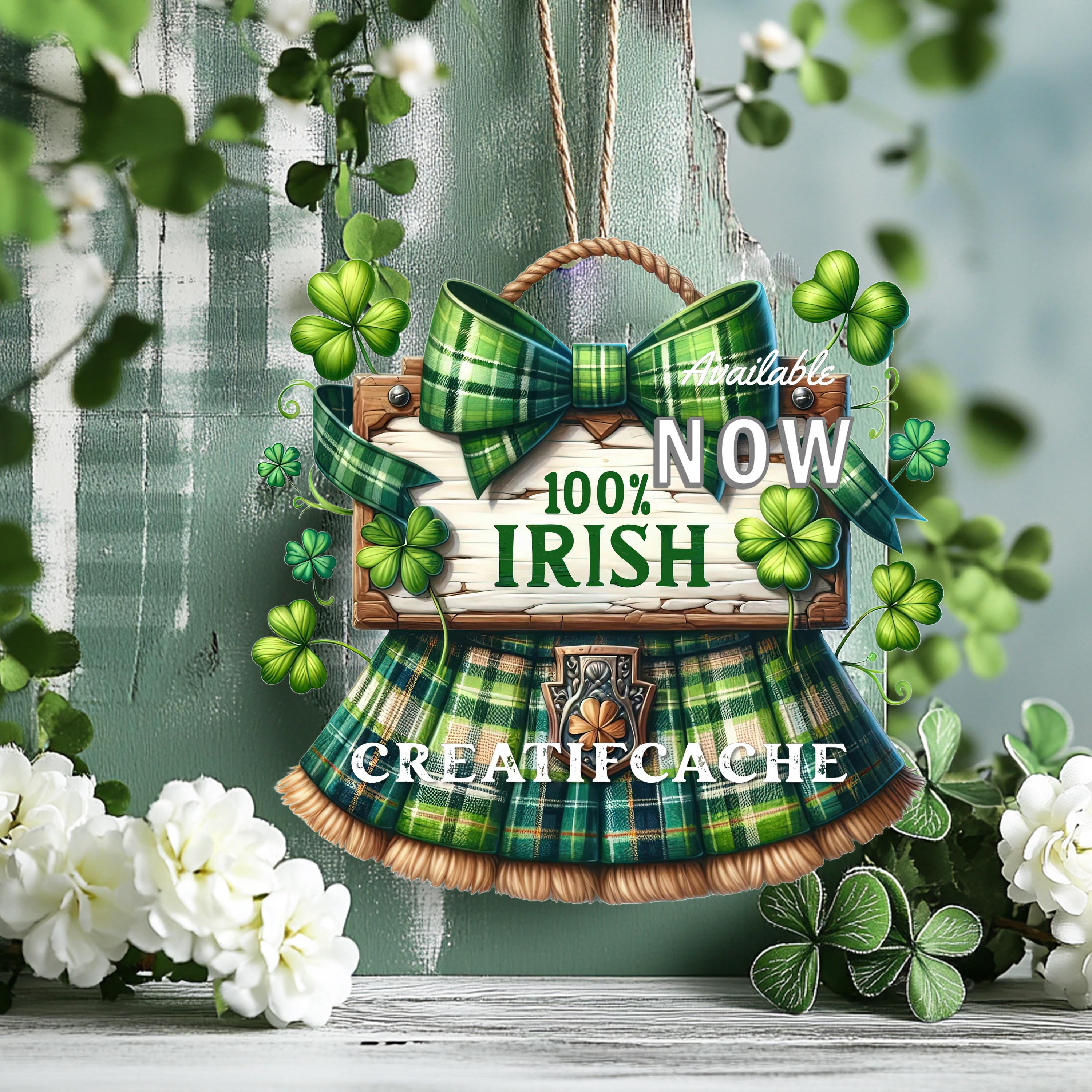 Irish Kilt Cute Digital PNG Sublimation Fabric Transfer Design St ...