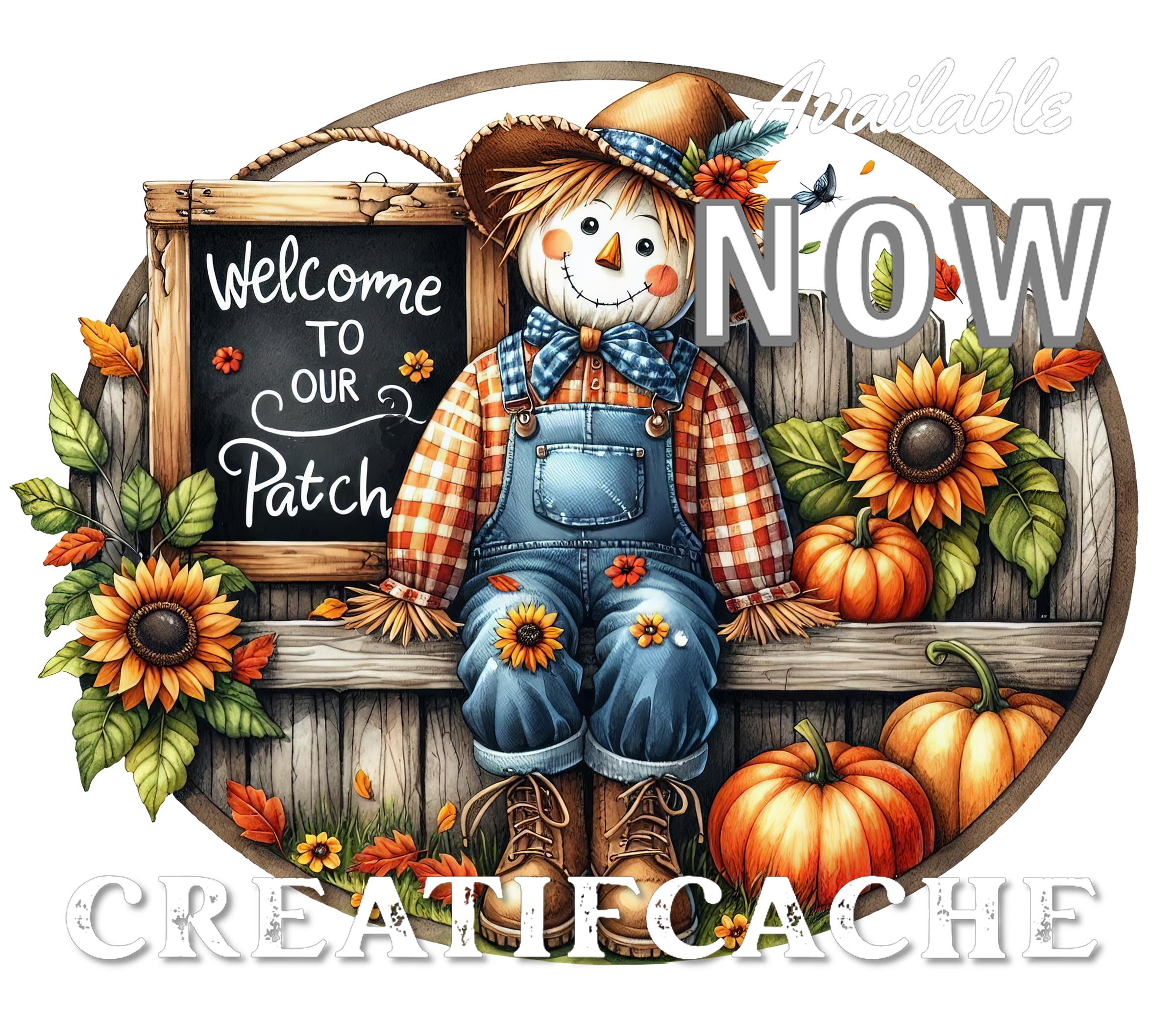 Fall Scarecrow Pumpkin Patch PNG: Tiered Tray Decor (digital Download ...