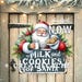 Christmas Milk and Cookies, Santa Digital PNG Sublimation Metal Sign ...
