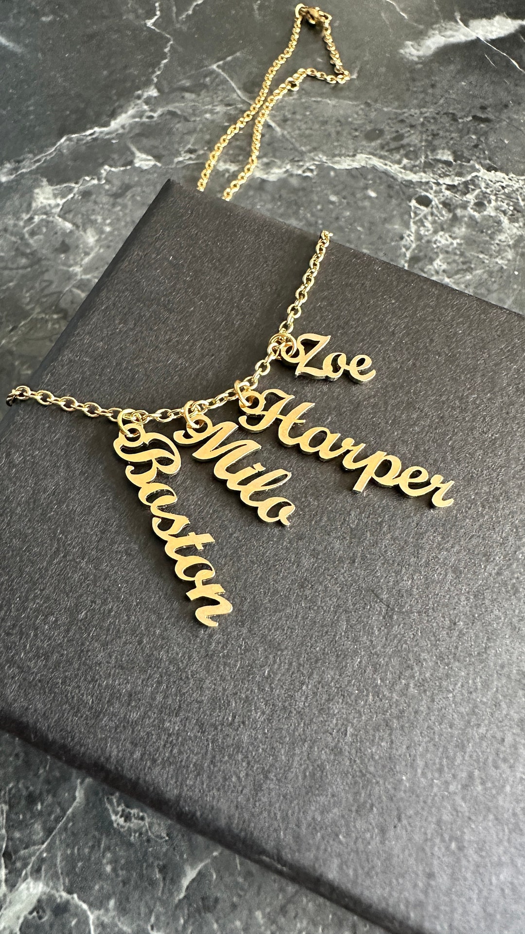 Multiple Name Necklace Family Name Necklace, Multiple Name Necklace Mom ...