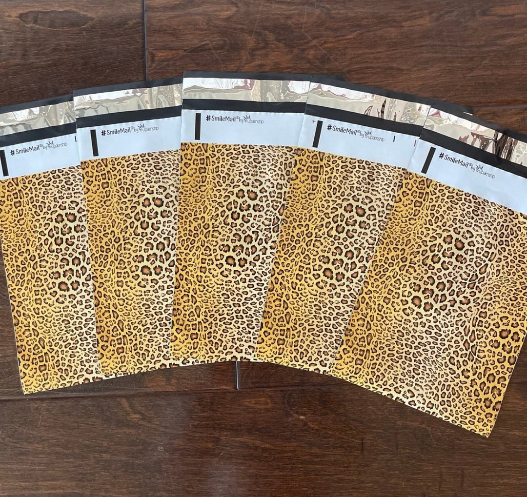 25 OR 50 Pack - 6x9" Leopard Designer Poly Mailers! Non-padded, Self ...