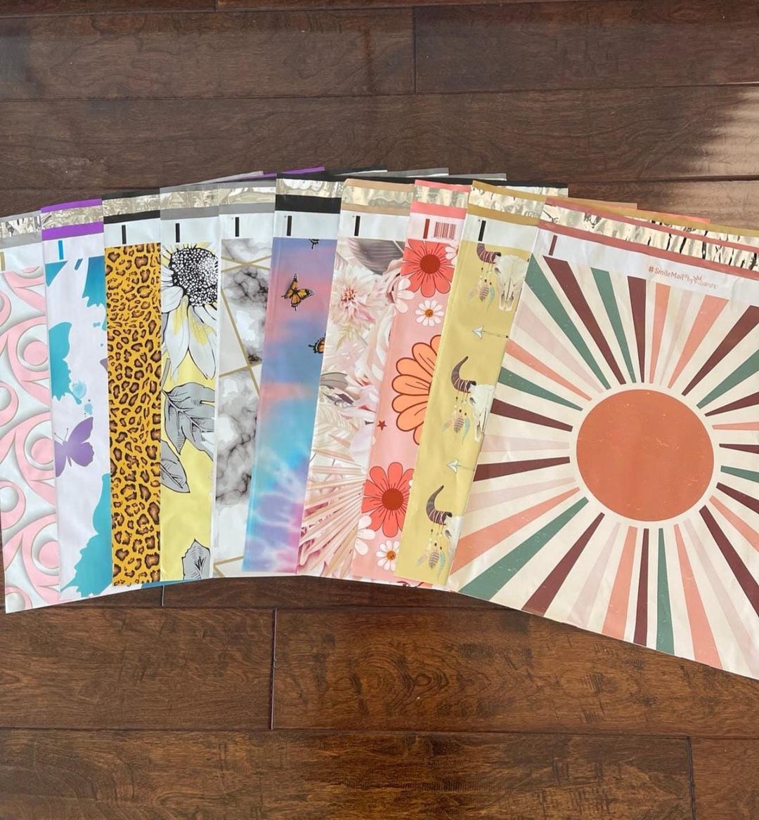 10 or 20 Pack - 14x17" XL Super Fun Variety Pack Designer Poly Mailers ...