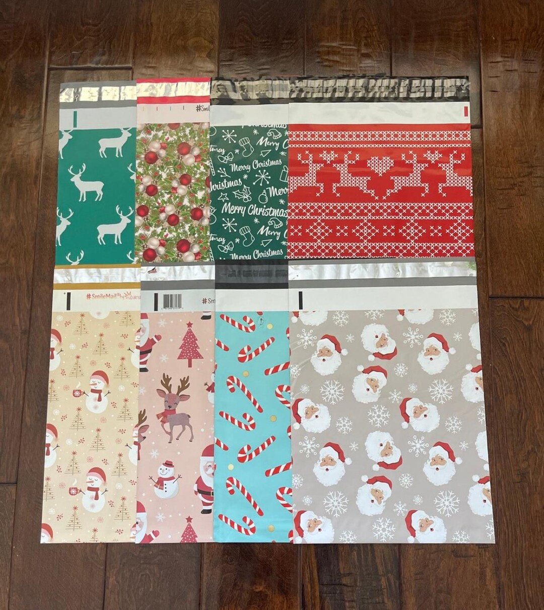 10x13" Super Cute Mix of 8 Patterns Holiday Designer Poly Mailers! Non ...
