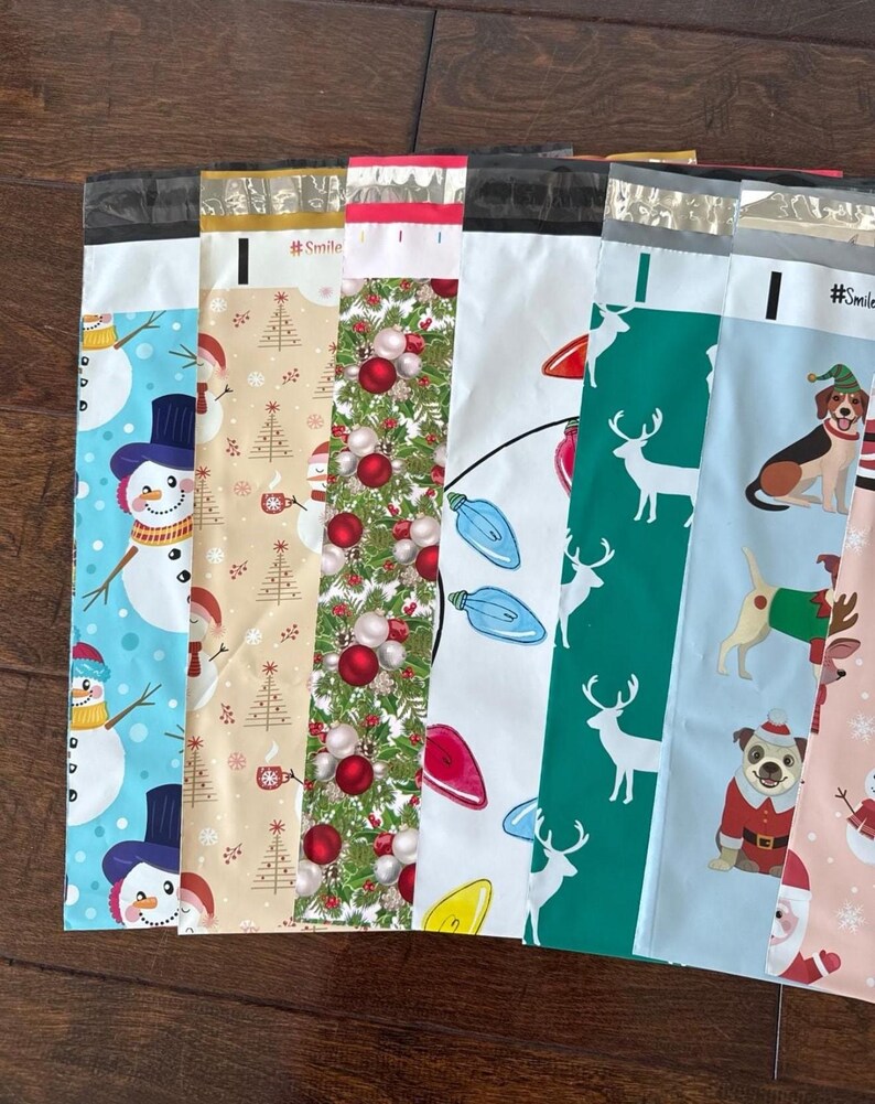 20 or 40 Pack - 10x13" Fun ALL Christmas Variety Pack Designer Poly ...