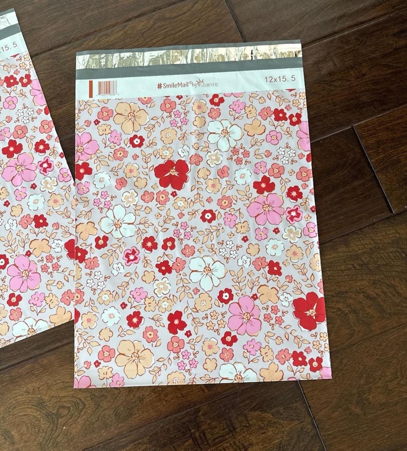 10 OR 20 Pack - 12x15.5" Large Beautiful Floral Bloom Designer Poly ...