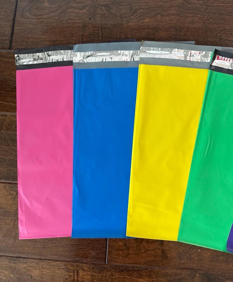 9x12" Beautiful Mix of 5 Beautiful Colors Designer Poly Mailers! You ...