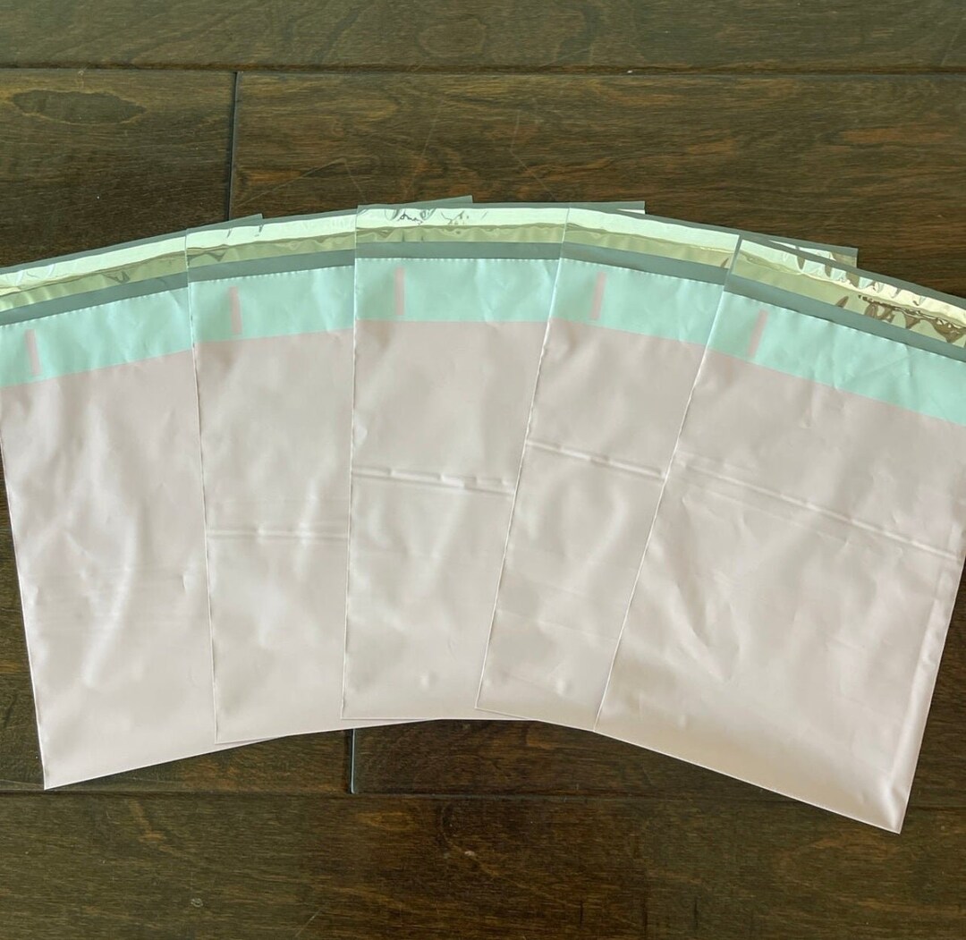 25 OR 50 Pack - 6x9" Pale Pink Designer Poly Mailers! Non-padded, Self ...