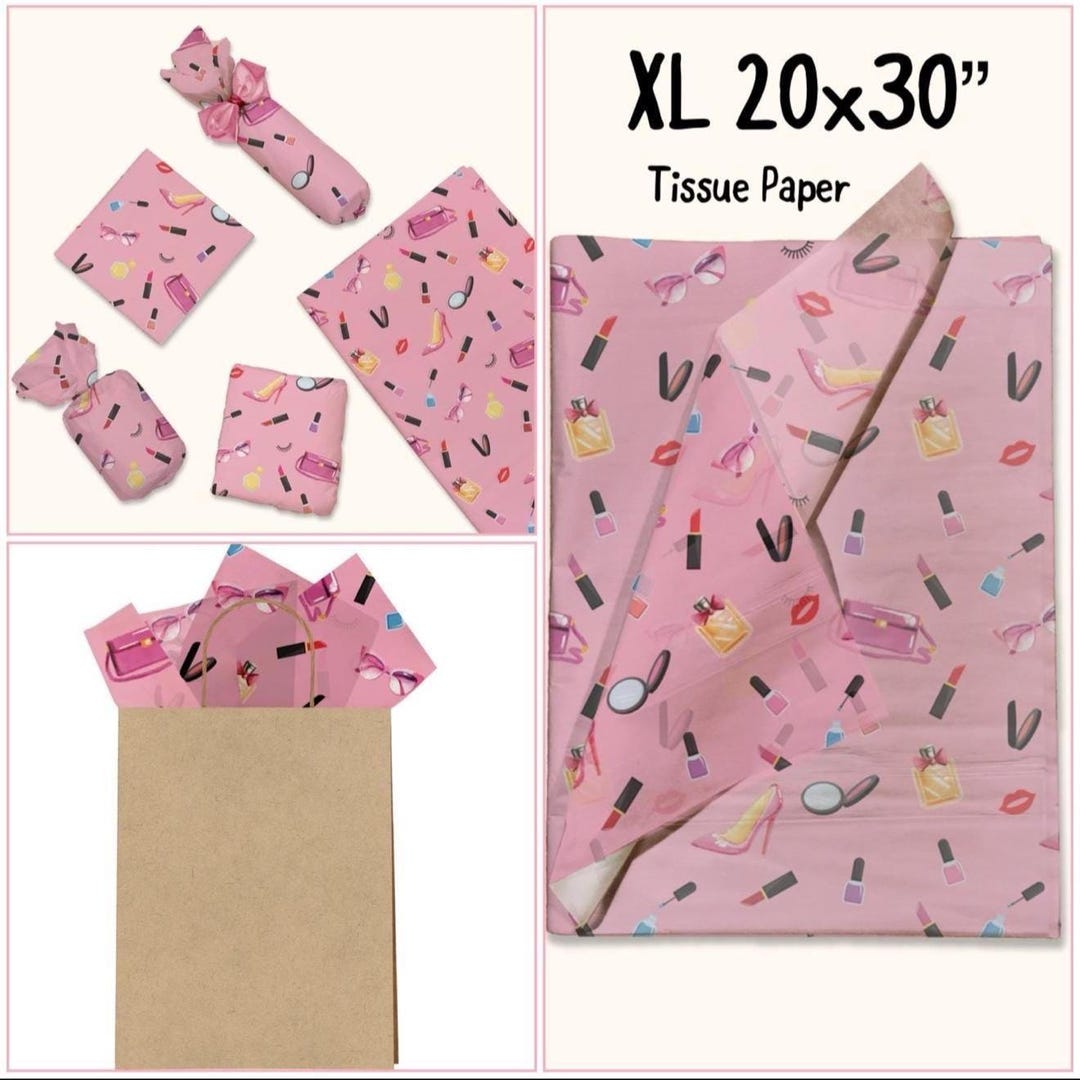 12 OR 24 Pack - 20x30" XL Beautiful Pink Fashion Designer Tissue Paper ...