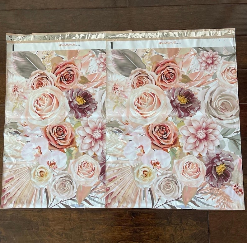 10 or 20 Pack - 19x24" XXL Boho Floral Designer Poly Mailers! Non ...