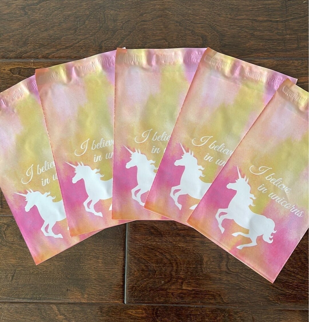 25 OR 50 Pack - 6x9" Pink Unicorns Designer Poly Mailers! Non-padded ...