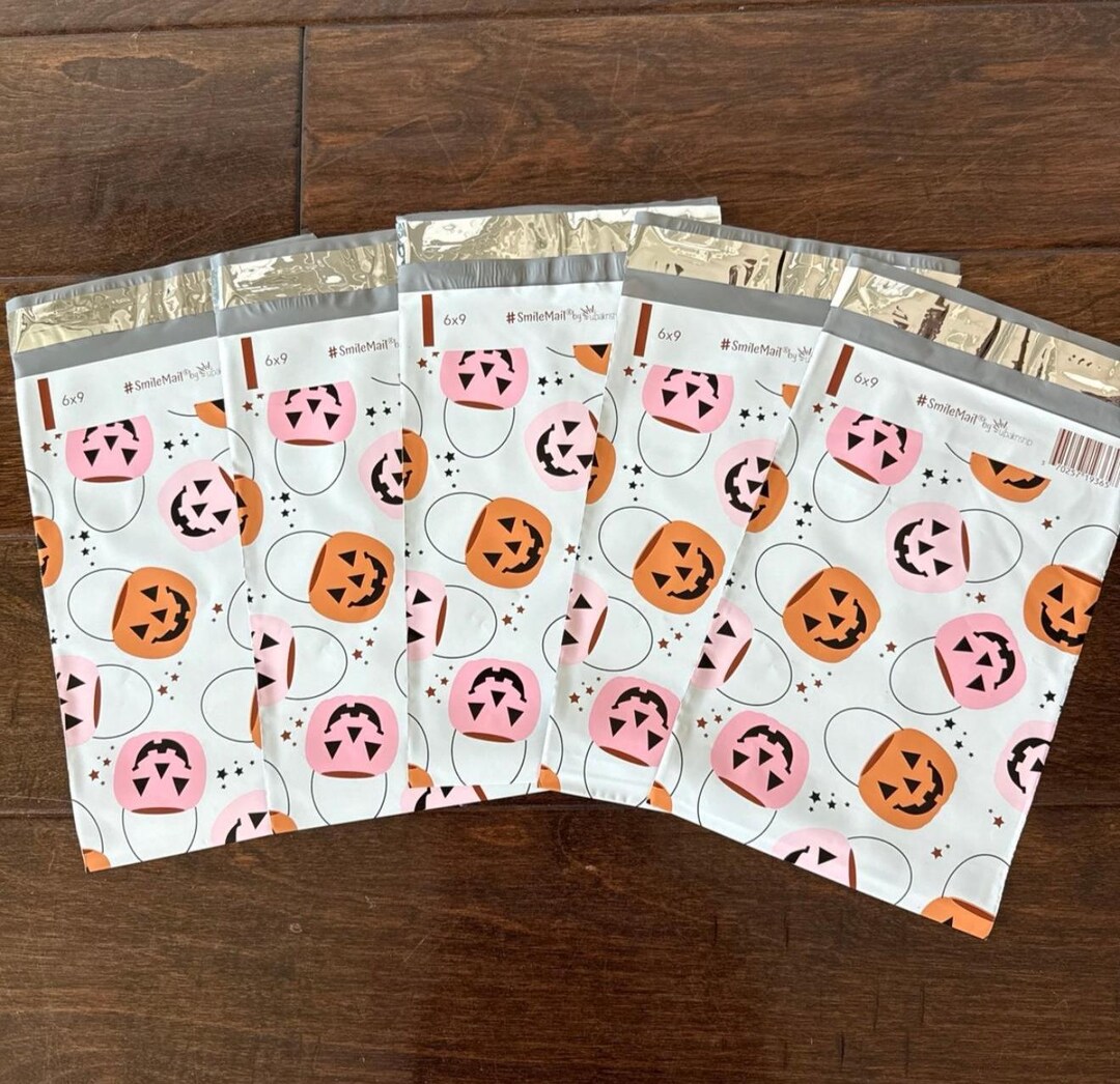 25 OR 50 Pack - 6x9" Cute Trick or Treat Designer Poly Mailers! Non ...