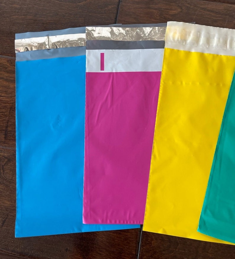 25 OR 50 Pack - 6x9" Mix of All 5 Colors Designer Poly Mailers! Non ...