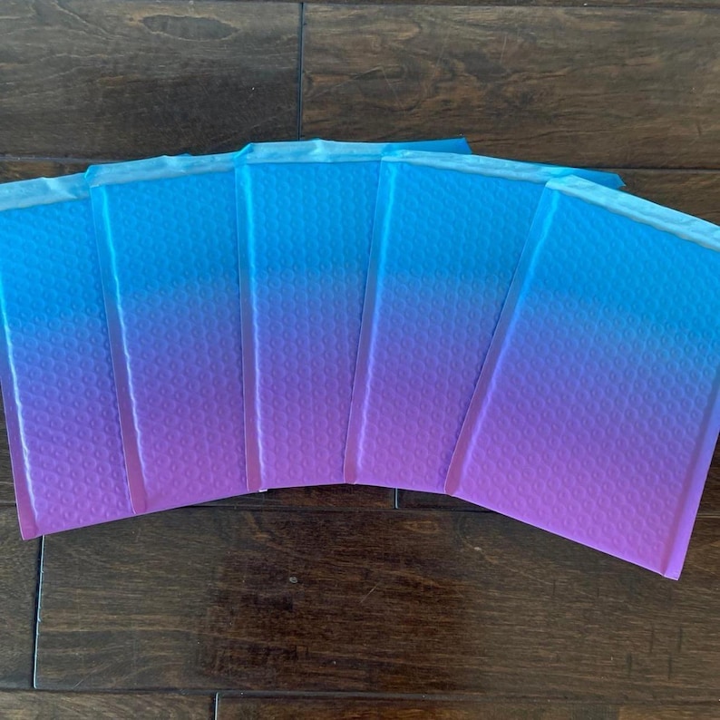 10 OR 20 Pack - 6x9" Beautiful 2 Tone Blue/purple Designer Bubble ...