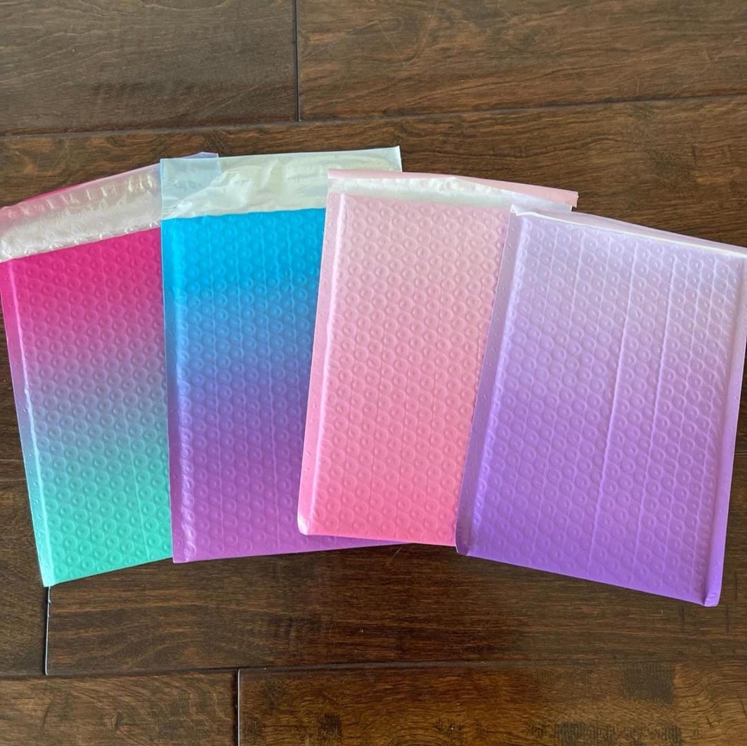 20 Pack - 6x9" Beautiful 2 Tone Colored Designer Bubble Mailers! 4 ...