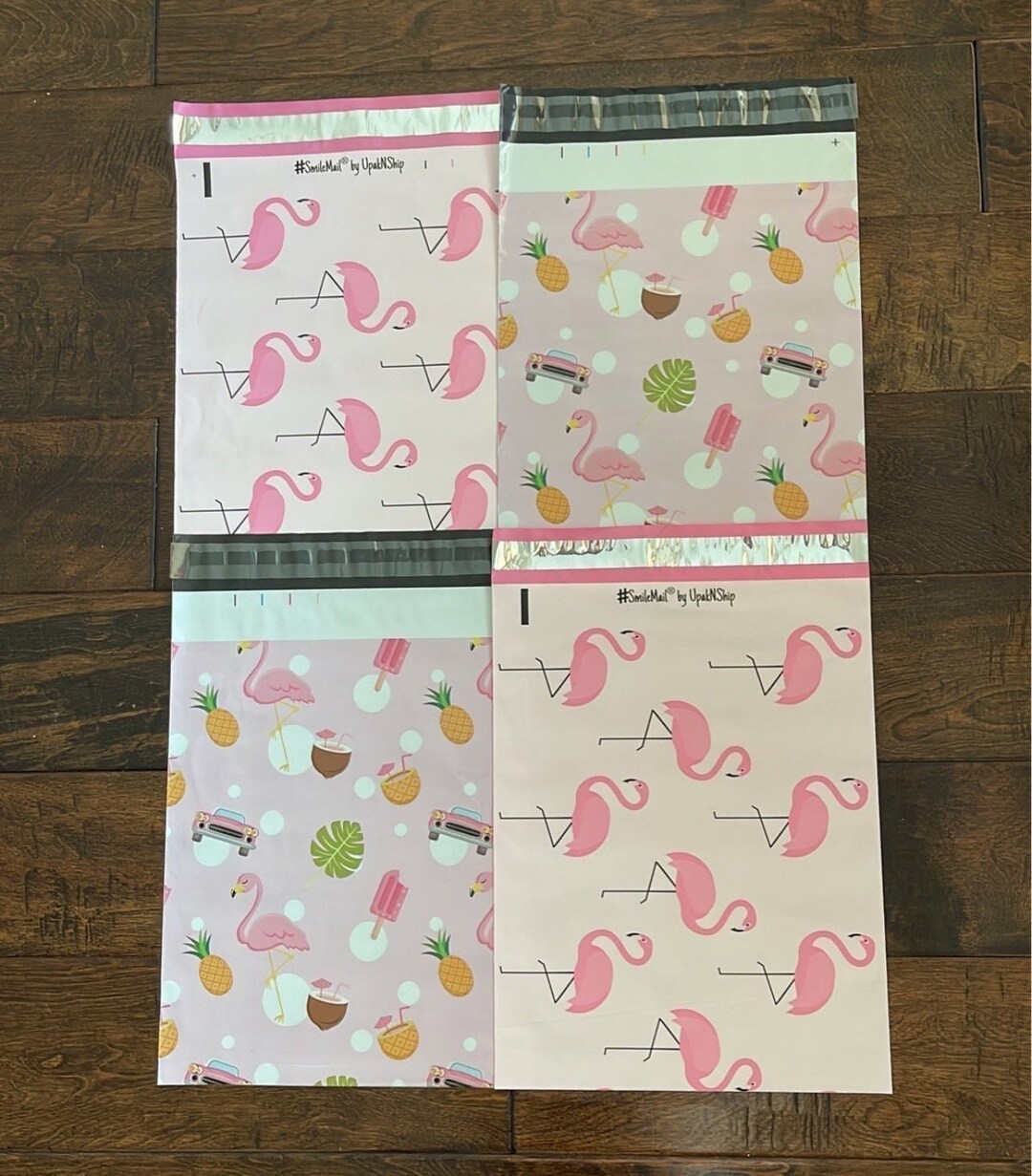 10x13" Mix of 2 Patterns Super Cute Flamingo Poly Mailers! Non-padded ...